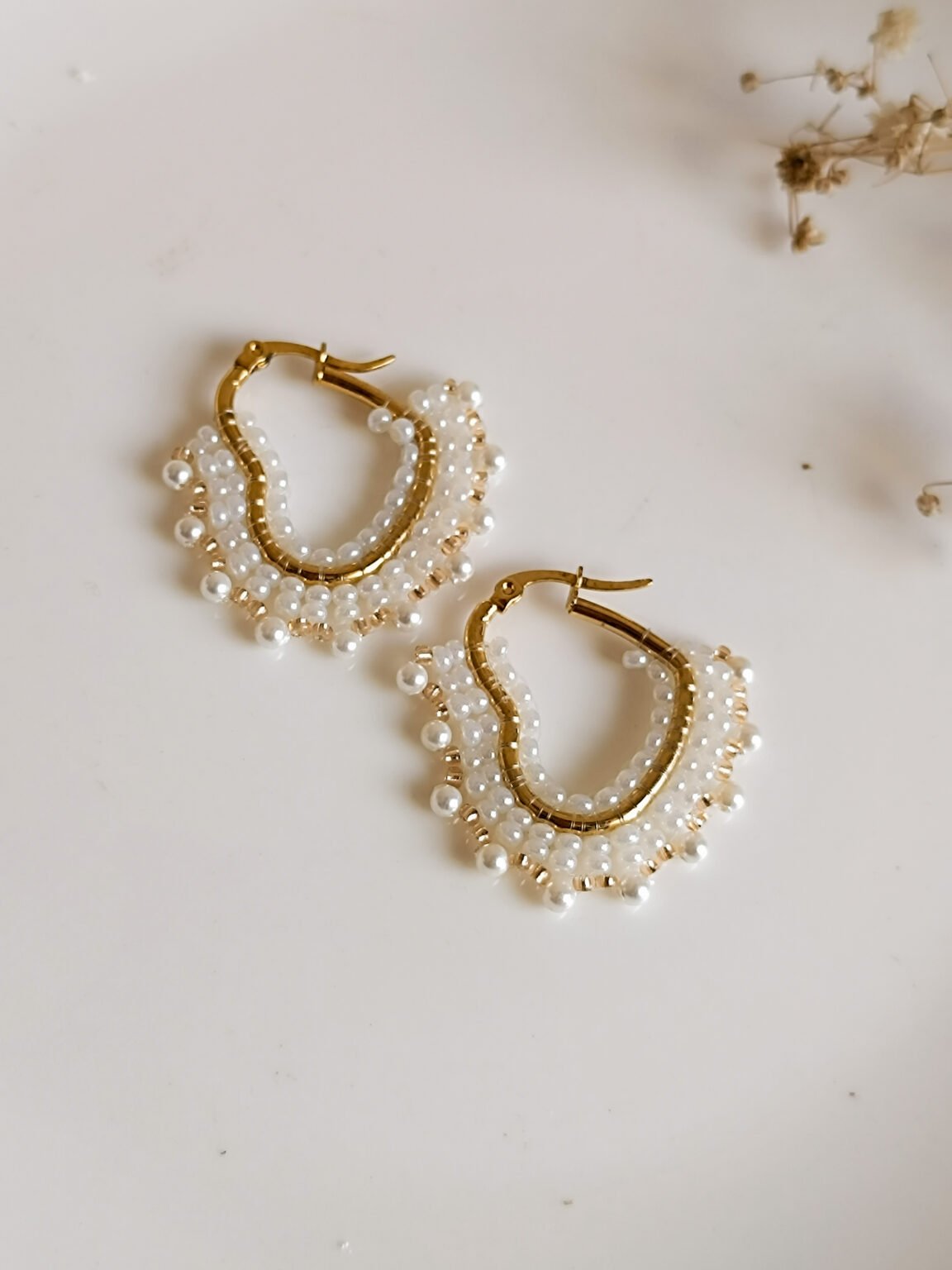 Argollas Shell Corazón - Juru Joyería